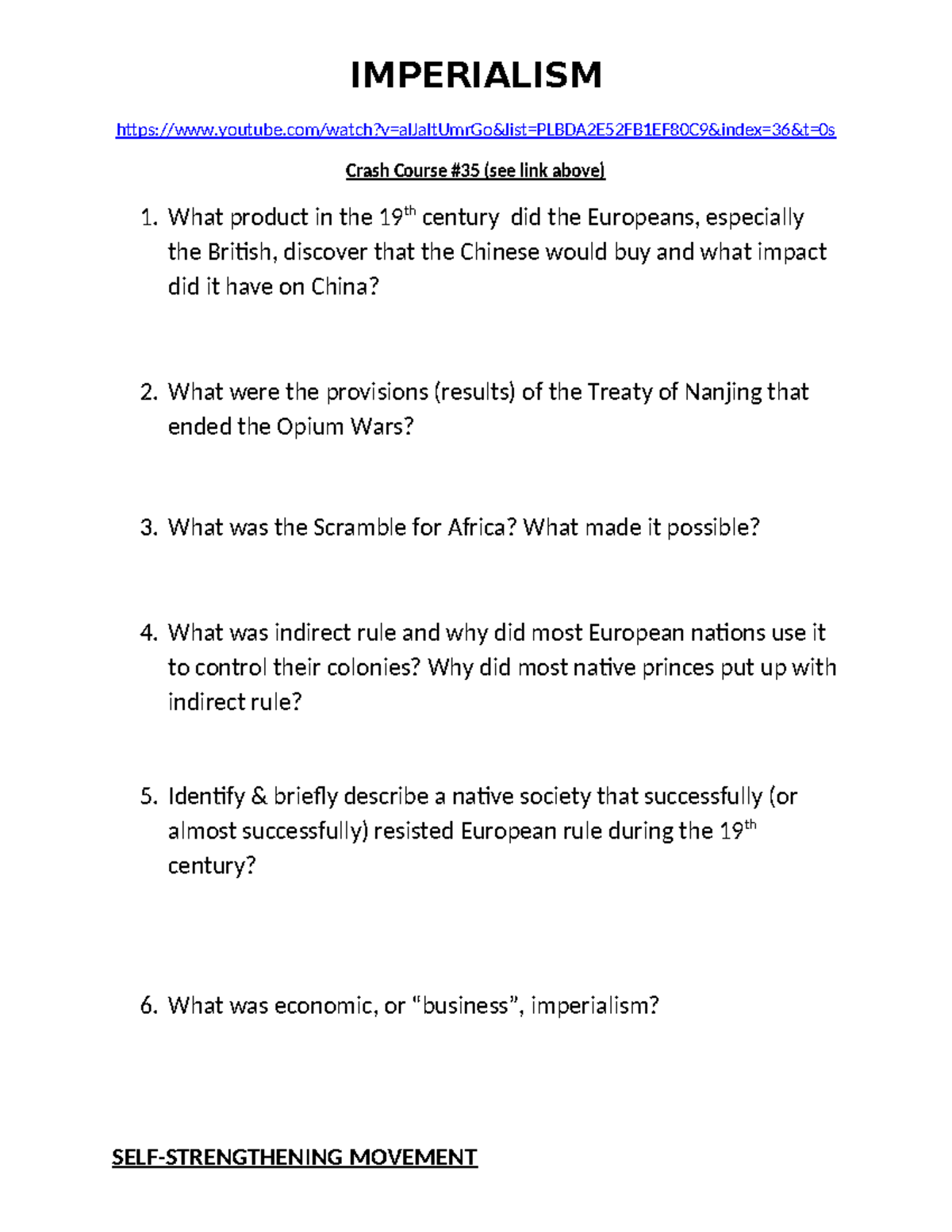 CC35 Imperialism: Key Concepts and Impacts of 19th Century Expansion ...