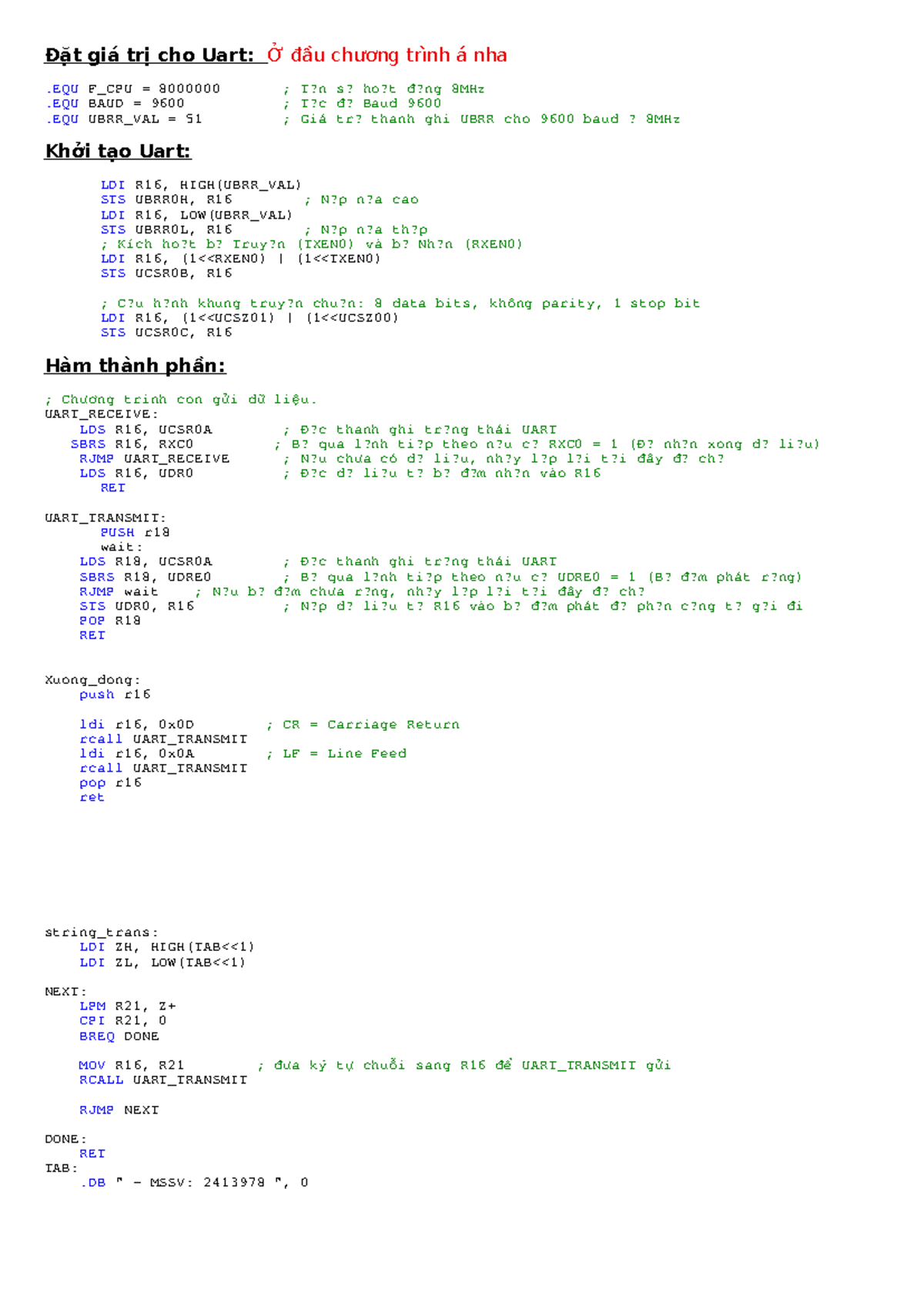 Uart Configuration and Data Transmission Guide - Helo - Studocu