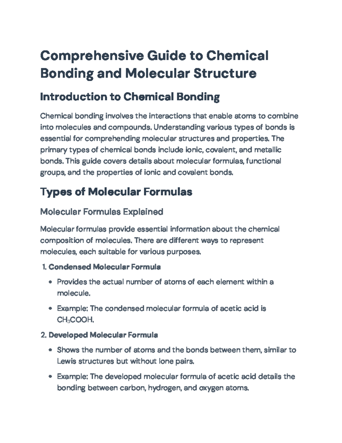 Comprehensive Guide to Chemical Bonding and Molecular Structure (Chem ...