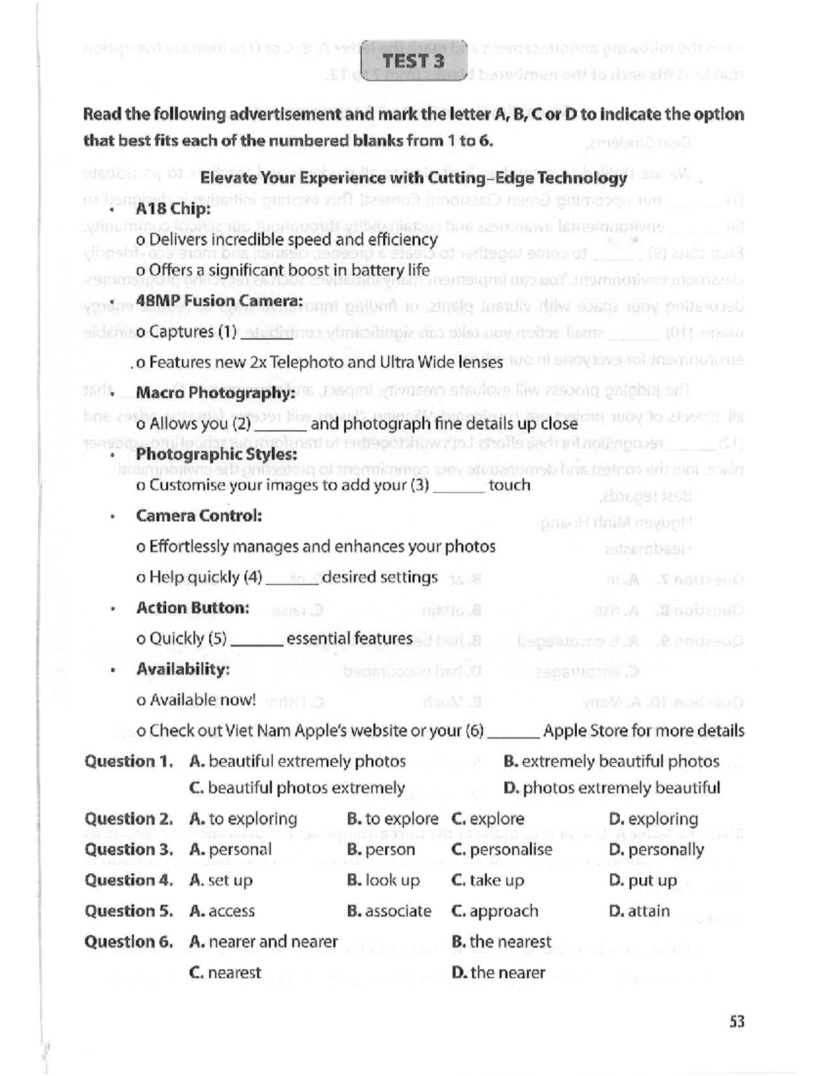 TEST 3-4: Vocabulary and Comprehension Exercises - Studocu