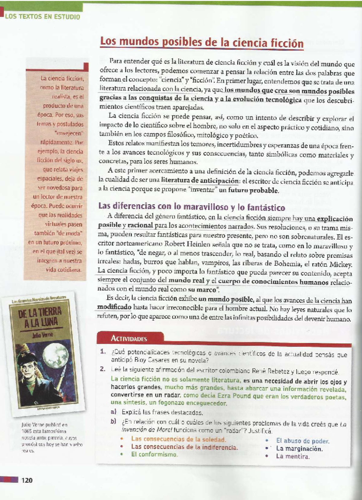 LOS TEXTOS EN ESTUDIO: La Ciencia Ficción y sus Mundos Posibles - Studocu