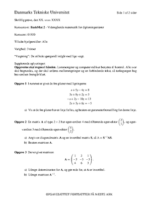 Kursusnoter 01922: Lineær Algebra og Modellering - 2024 - Studocu