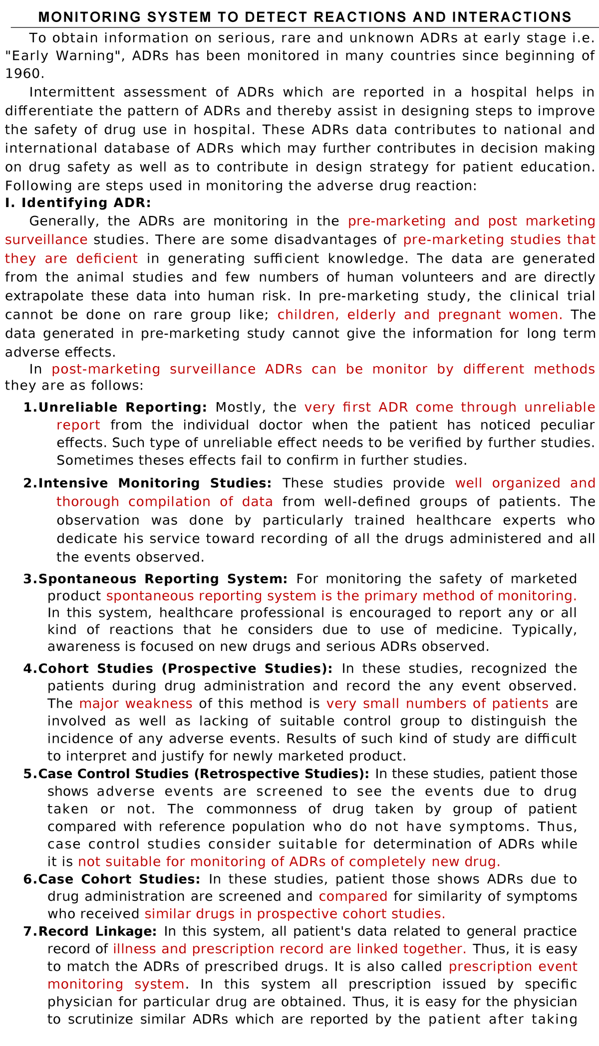 ADR Monitoring: Comprehensive System for Detecting Reactions ...