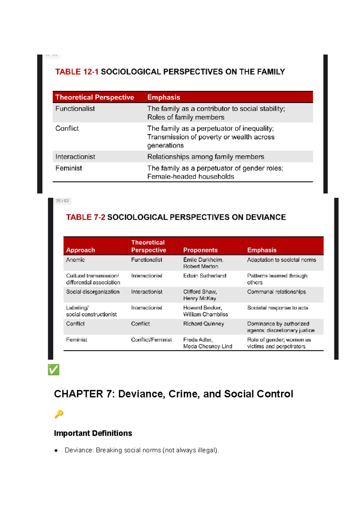 Socio 101 FINAL Exam Study Guide: Deviance, Crime, & Family Diversity ...