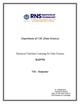 Machine Learning II - BAI702 - VTU - Studocu