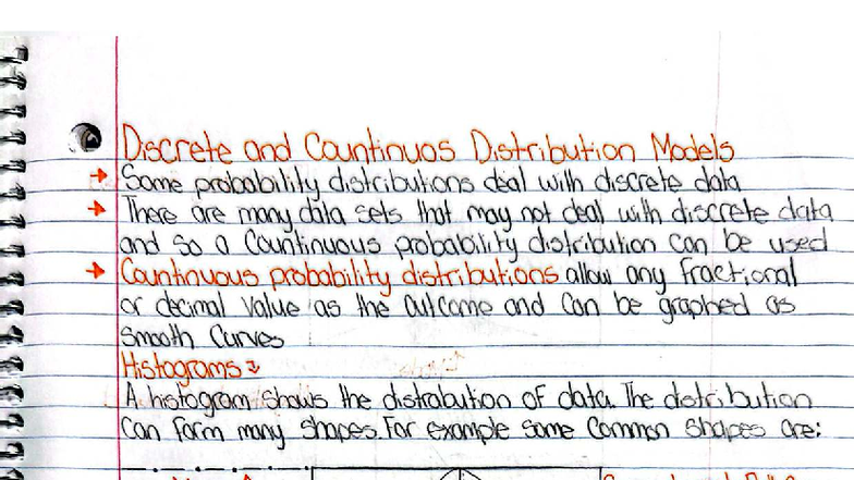 Probability Distributions: Discrete & Continuous Models (MATH 101 ...