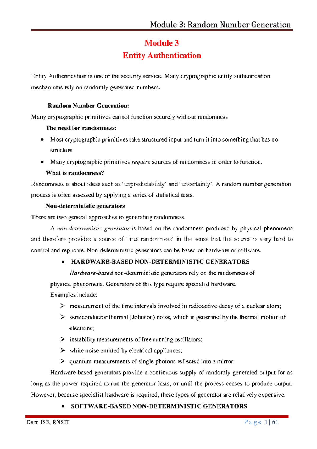 Module 3 & 4: Random Number Generation & Entity Authentication Insights ...