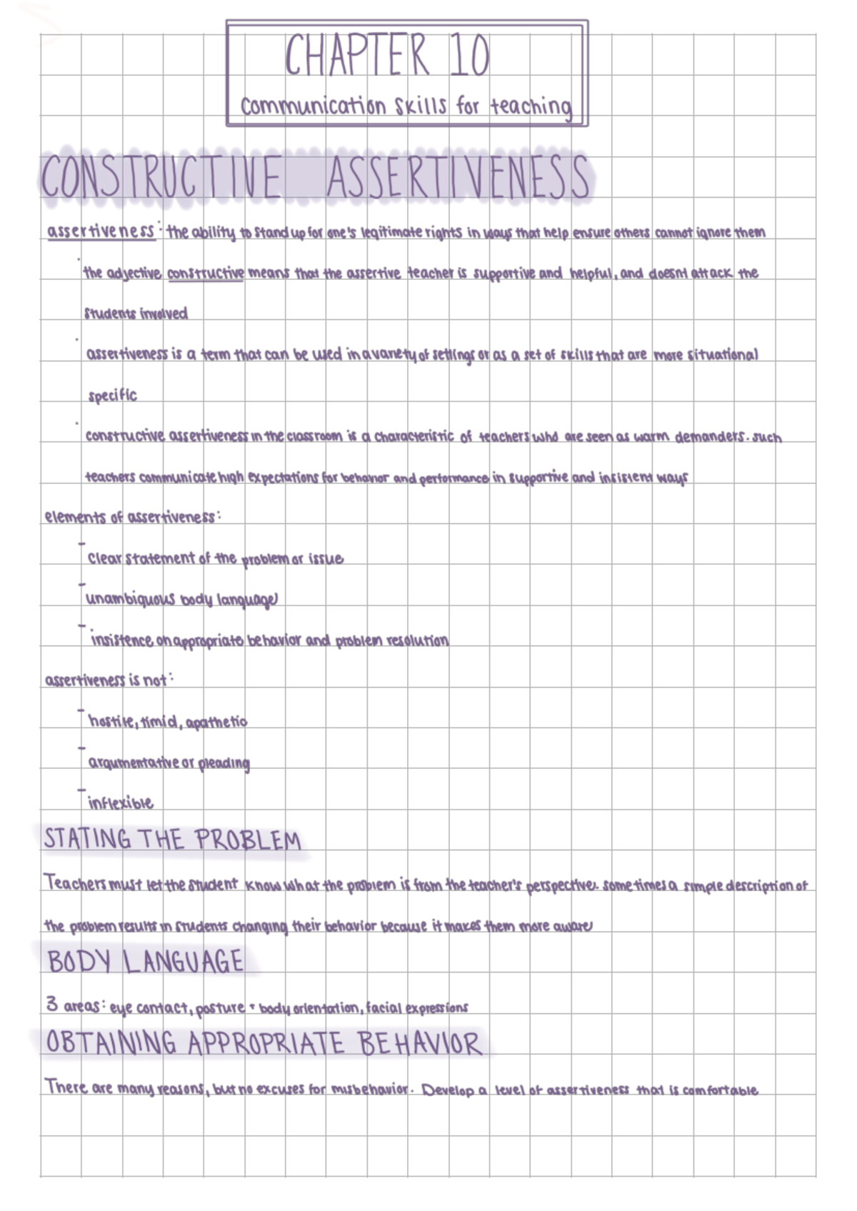 Chapter 10: Communication skills for teaching - CHAPTER 10 ...