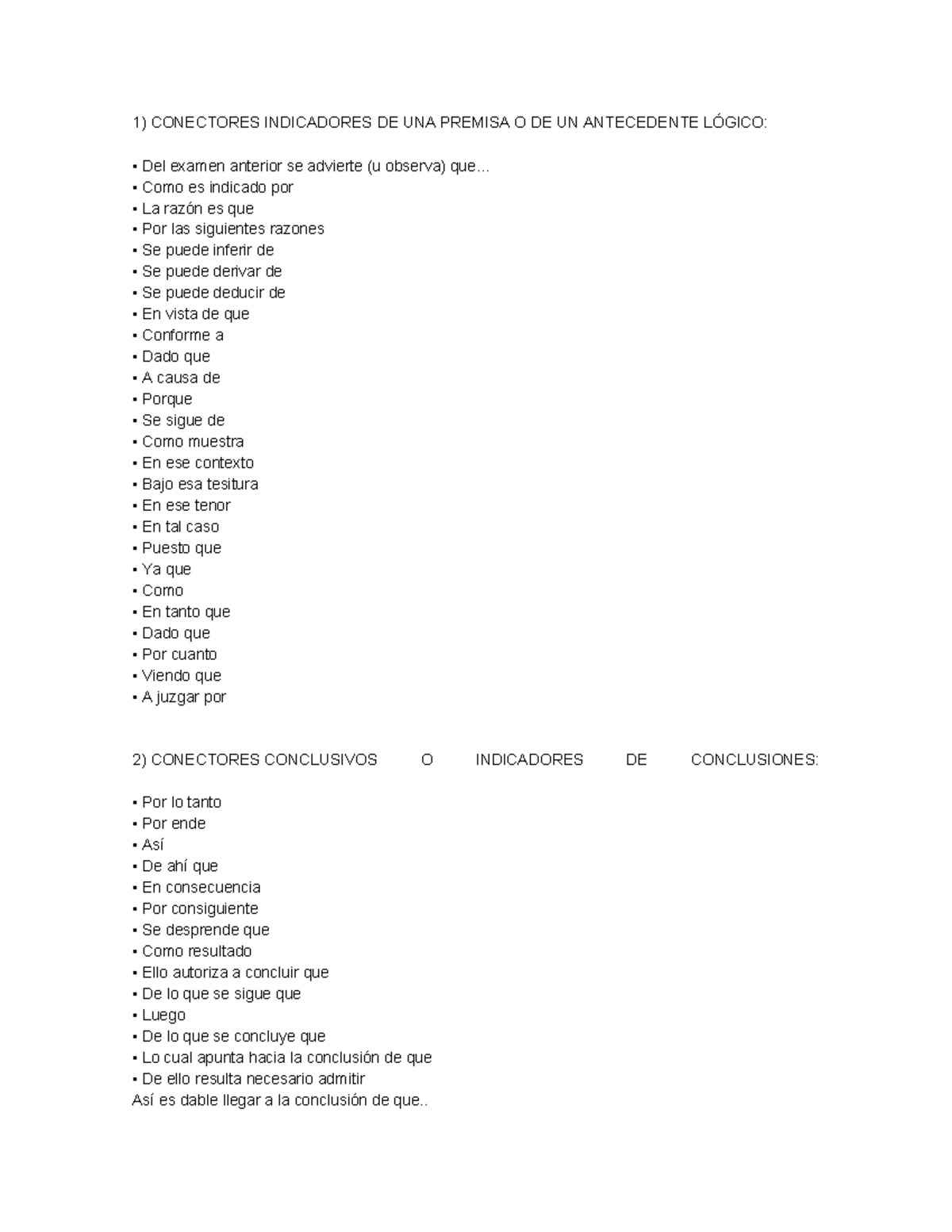 CONECTORES LÓGICOS: Tipos y Ejemplos - Curso de Lengua 101 - Studocu