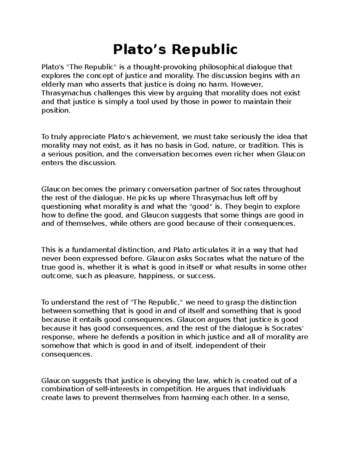 Plato’s Republic - Ring of Gyges - Plato’s Republic Plato's "The ...