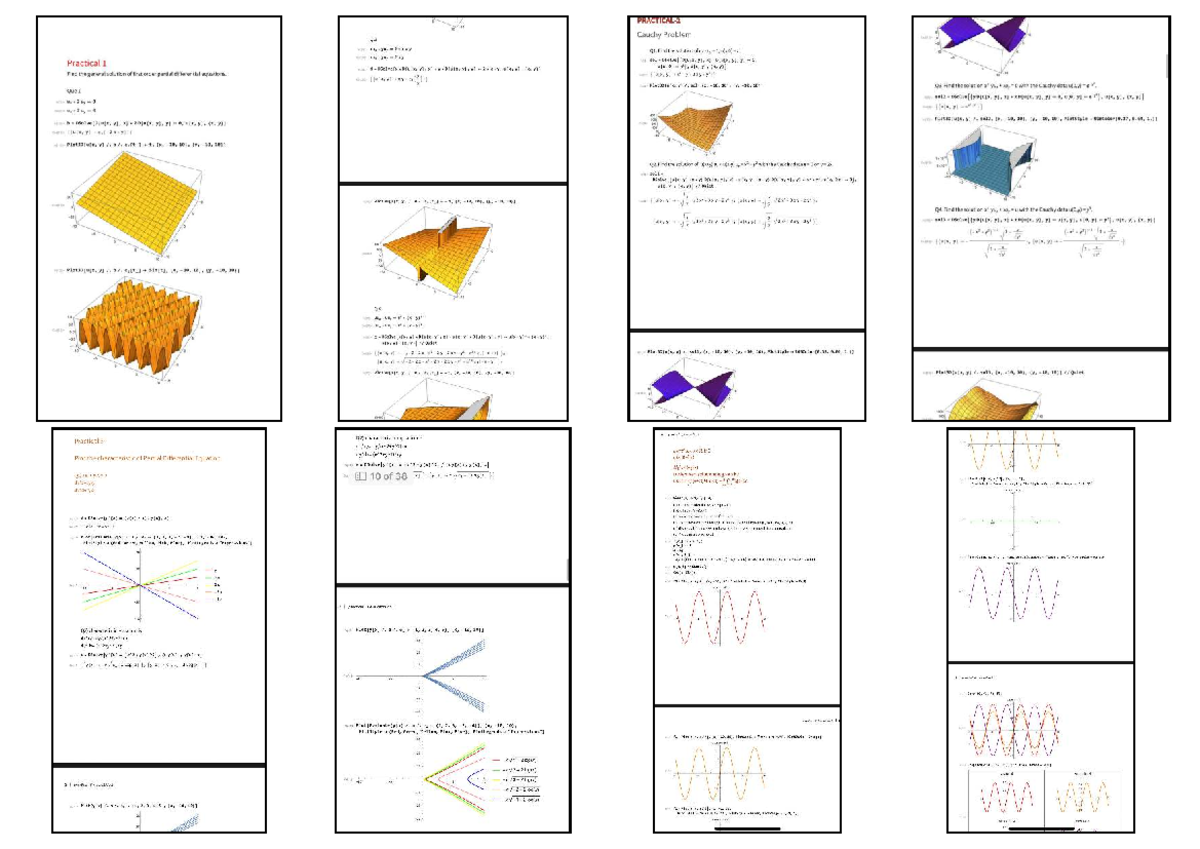 PRACTICAL MATH 101: Cauchy Problem Solutions and Wave Equations - Studocu