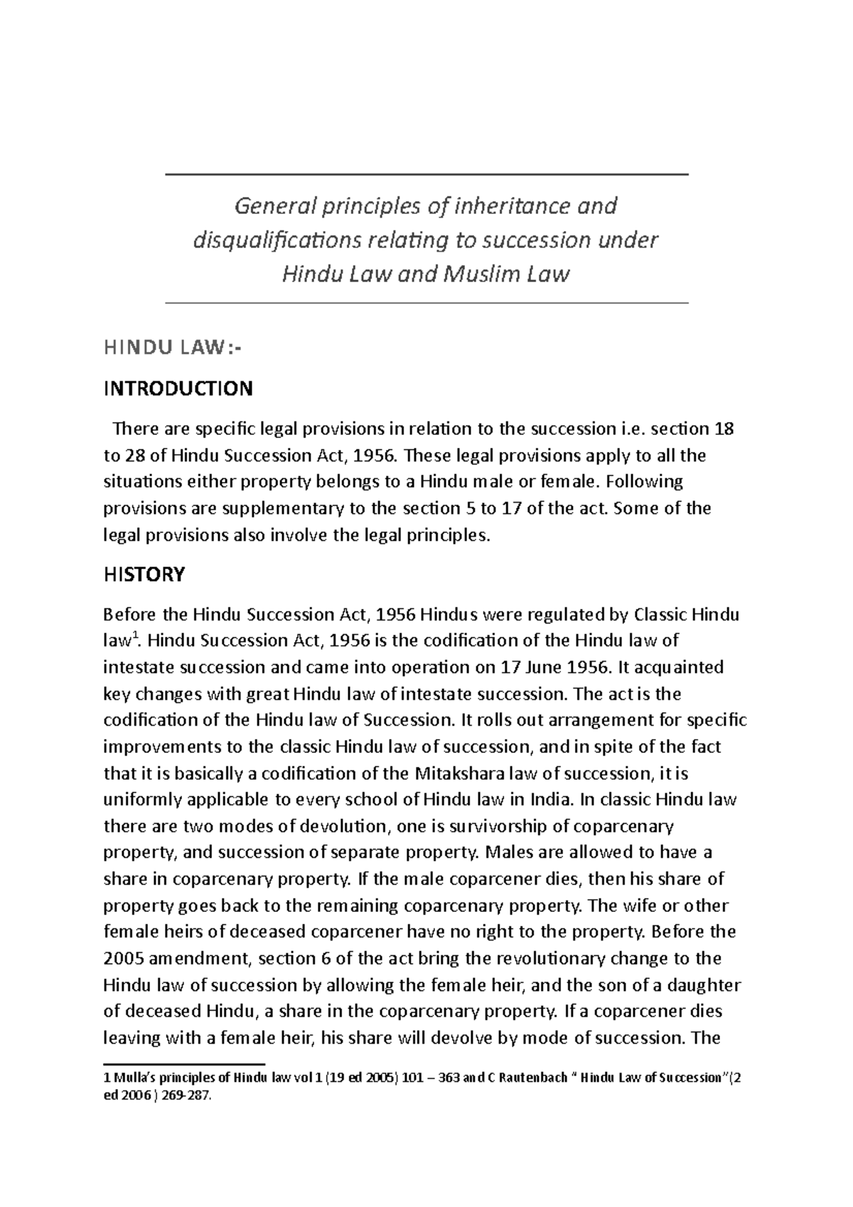 Hindu Law Inheritance Principles: Key Changes & General Provisions ...