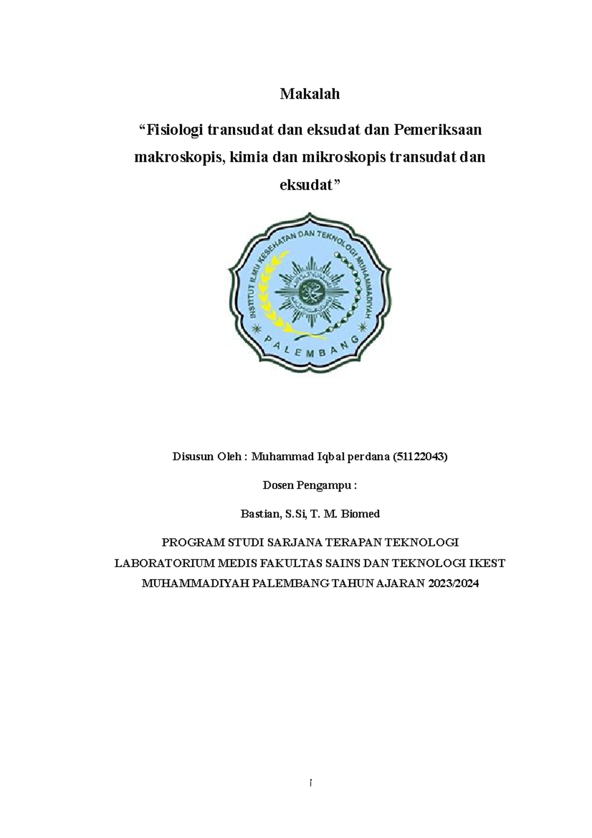 Fisiologi Transudat dan Eksudat: Makroskopis, Kimia, dan Mikroskopis ...