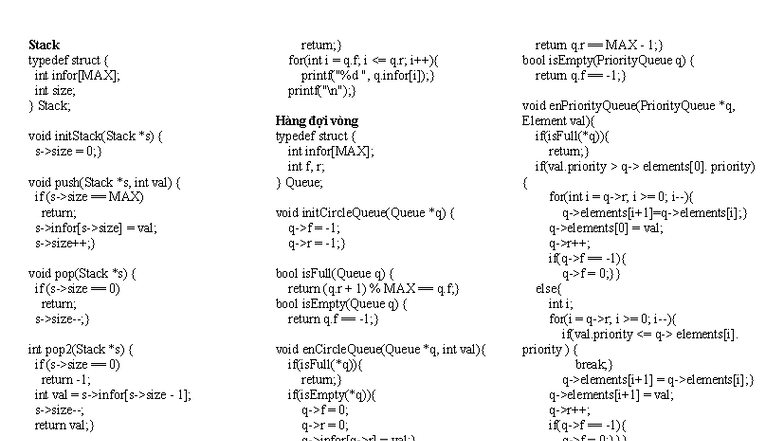 Data Structures and Algorithms (DSA1) - Stack and Queue Implementation ...