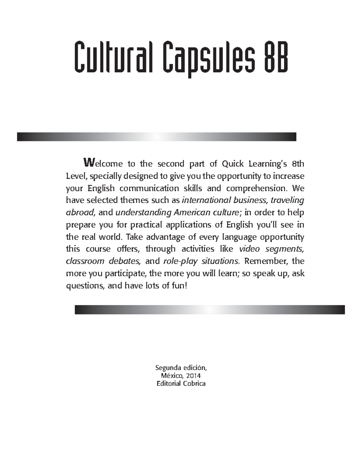 Cultural Capsules 8B: Advertising & Success Strategies for Learners ...