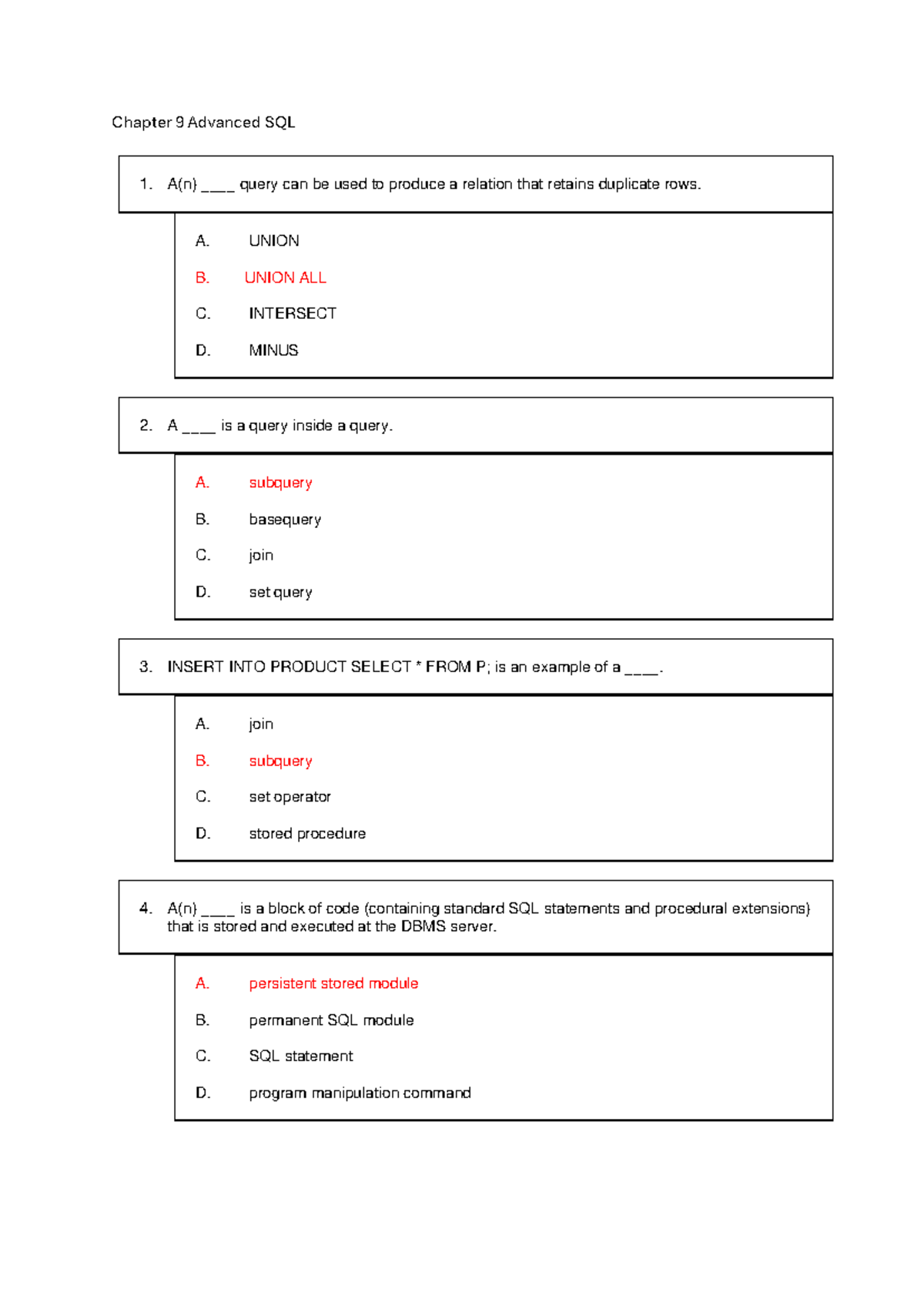 Chapter 9 Advanced SQL - scoa031 - Chapter 9 Advanced SQL A(n ...