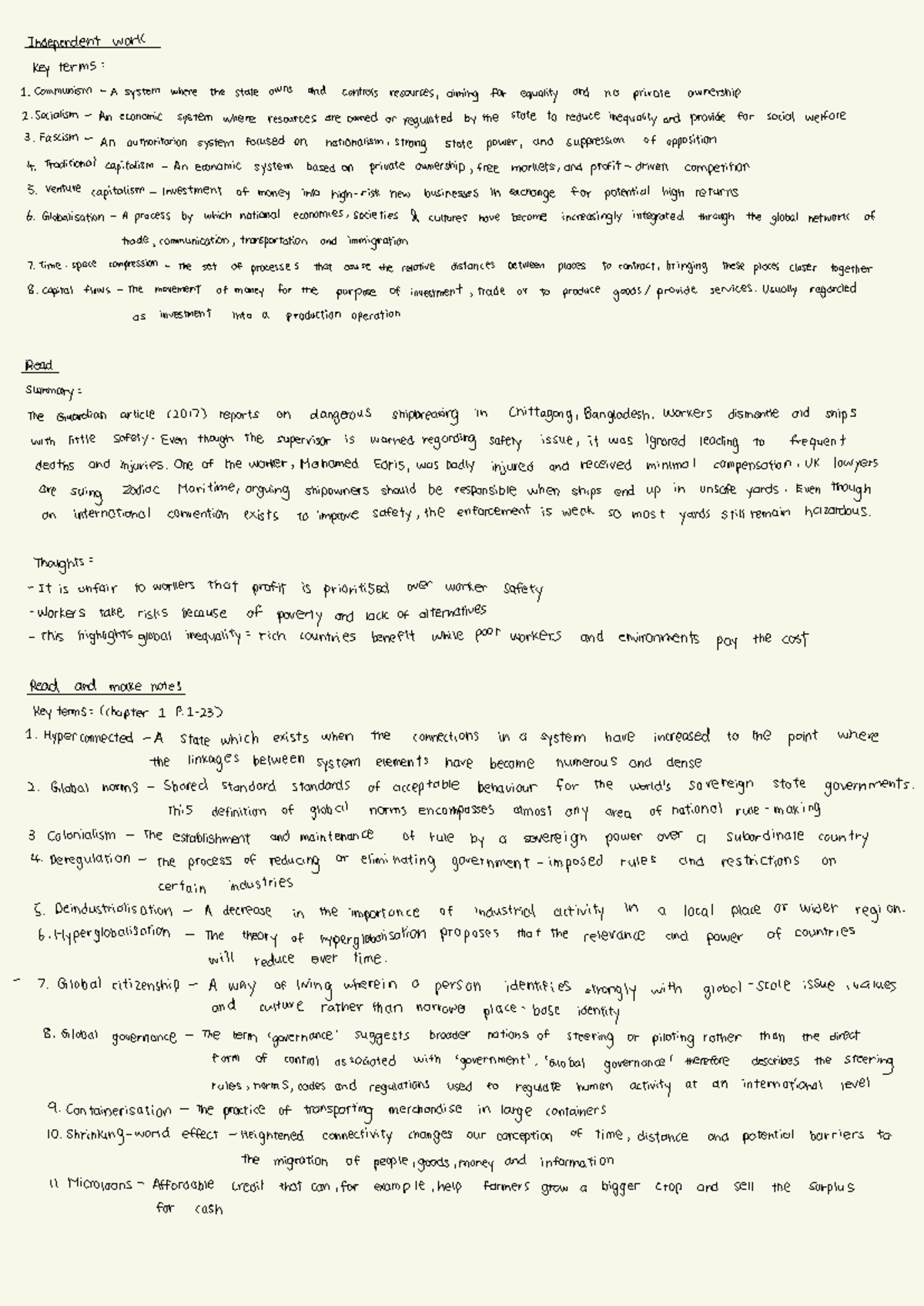 Geo 2 - 10 9 25 - SAP IDW - Key Terms in Economic Systems and ...