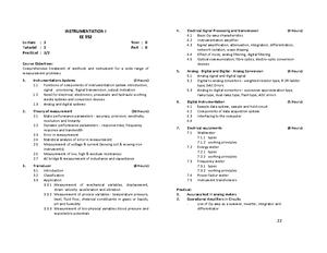 EE201 Instrumentation AND Measurement - INSTRUMENTATION AND MEASUREMENT ...