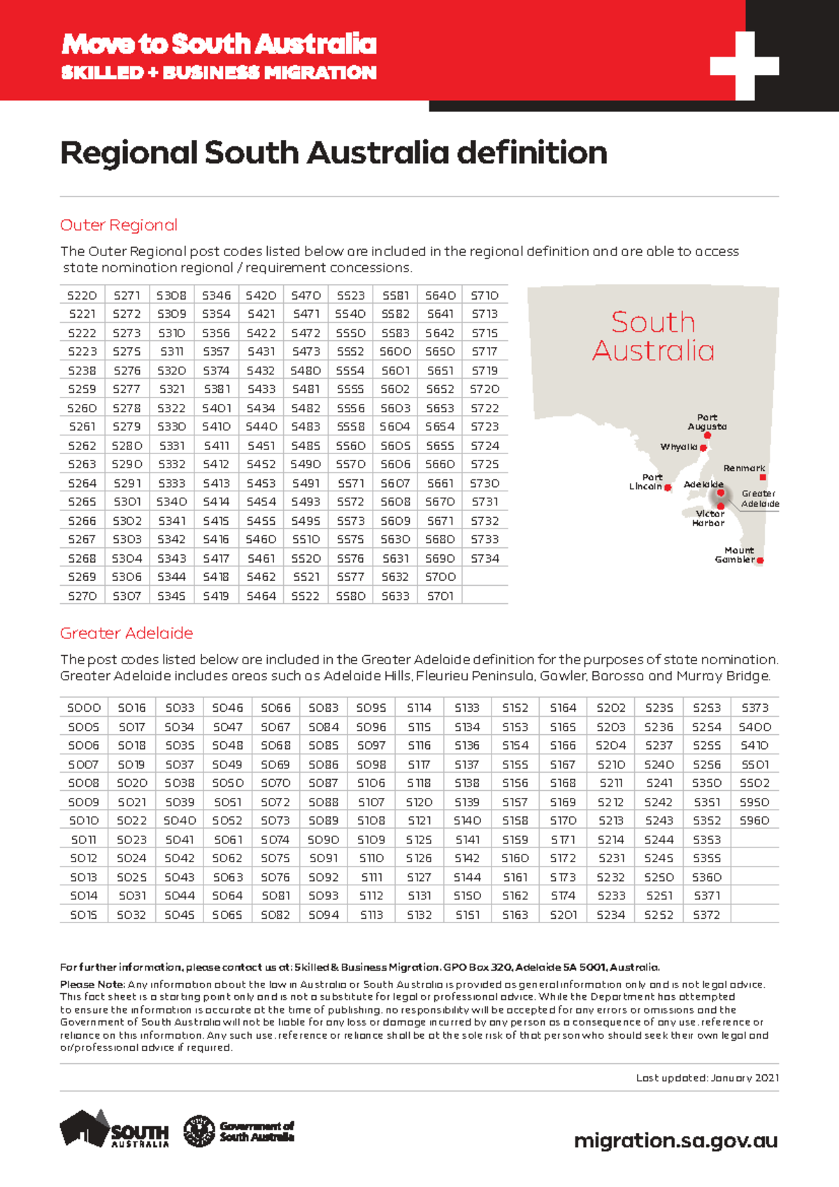Regional South Australia Definition: Outer & Greater Adelaide Postcodes ...