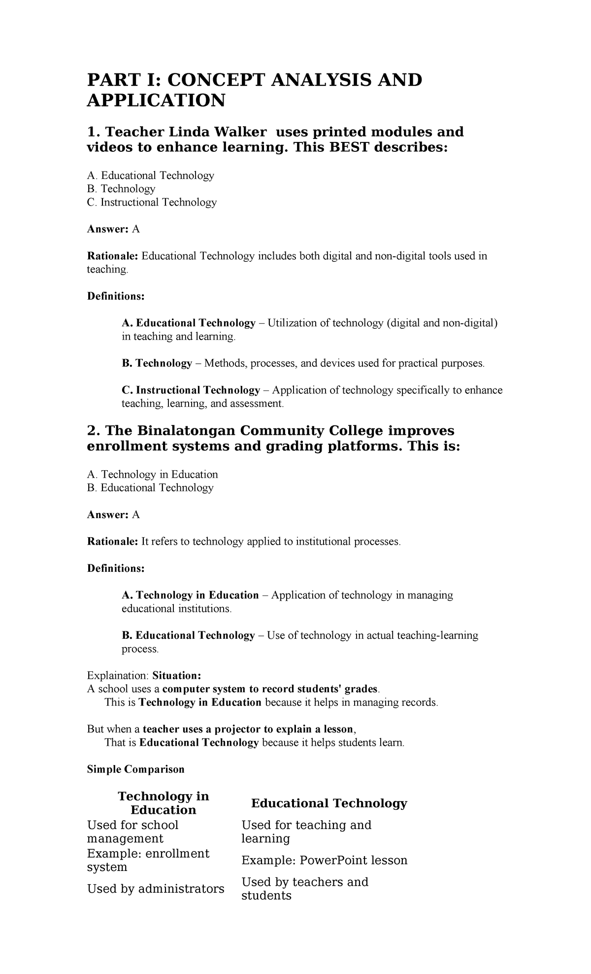 Technology for Teaching and Learning (TTL): Concept Analysis and ...