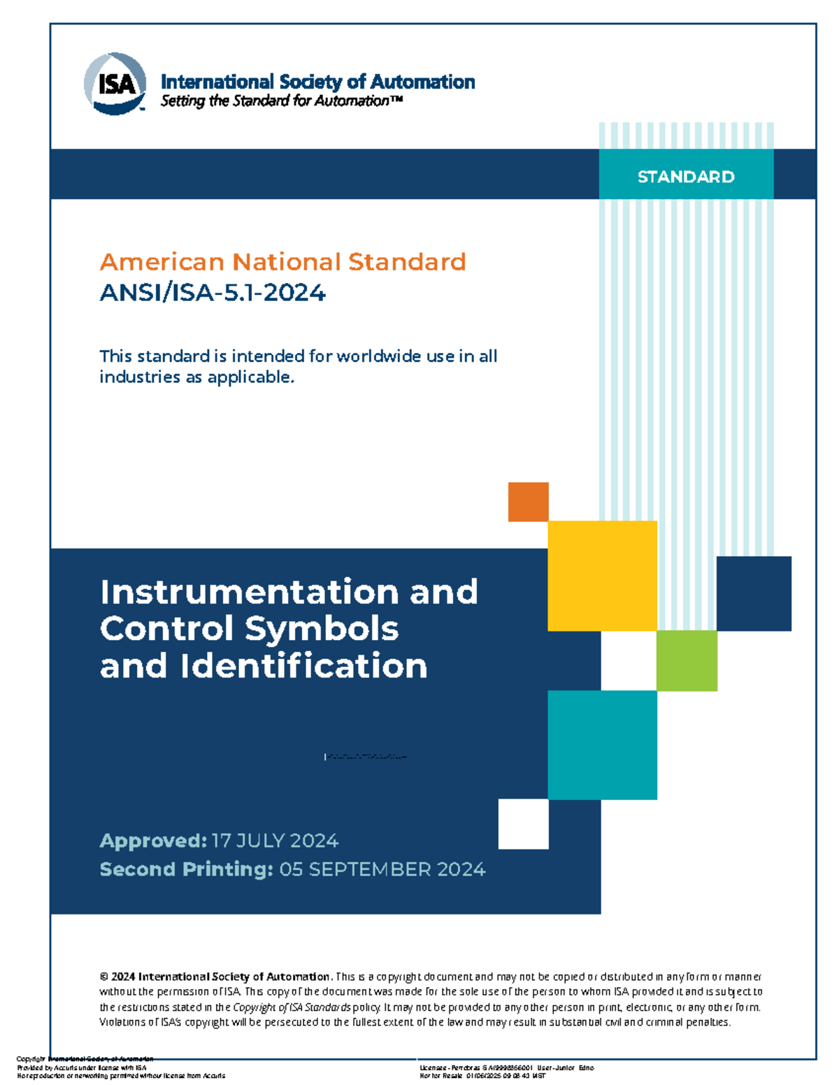 ANSI/ISA 5.1-2024: Instrumentation & Control Symbols Standard - Studocu