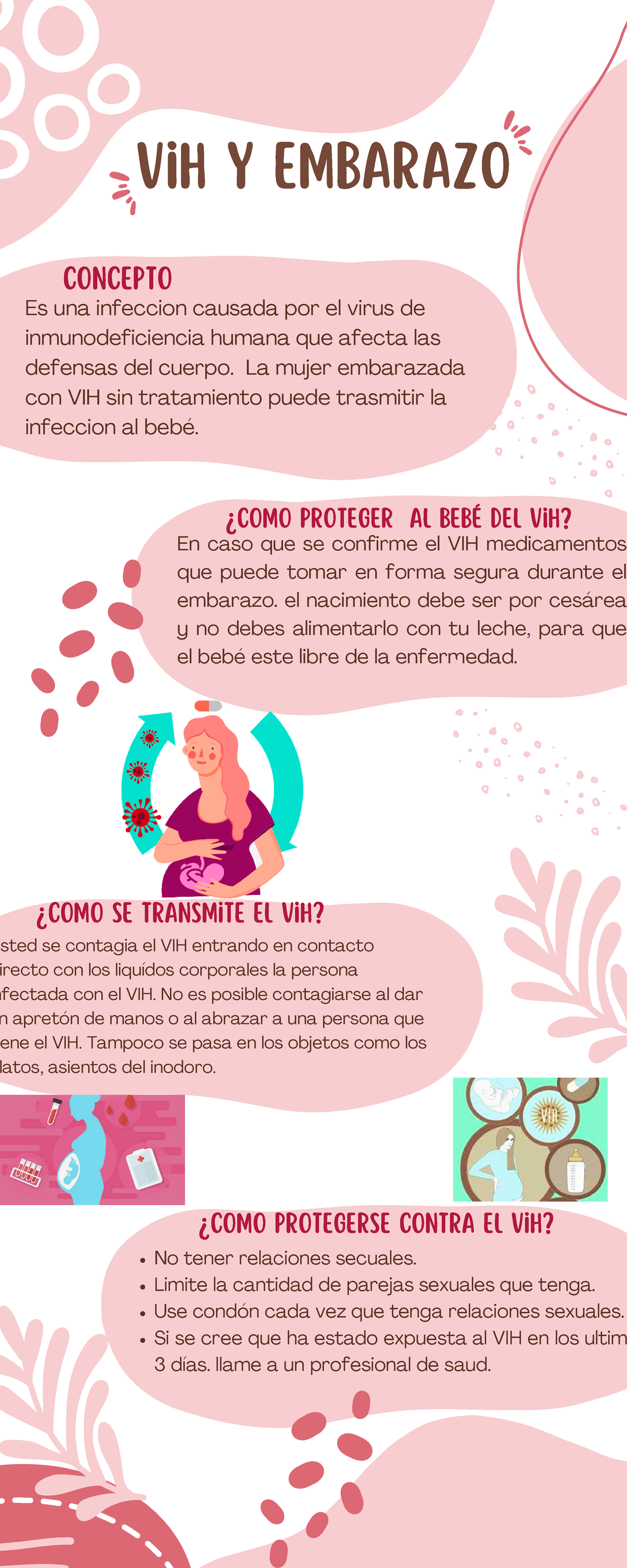 Enfemeria, VIH y embarazo, material de repaso en linfografia - vih y embarazo Es una infeccion ...