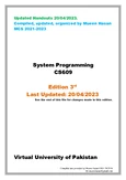 CS609 Midterm Solved MCQS By Junaid - CS609- SYSTEM PROGRAMMING (SOLVED MCQs) FROM MIDTERM ...