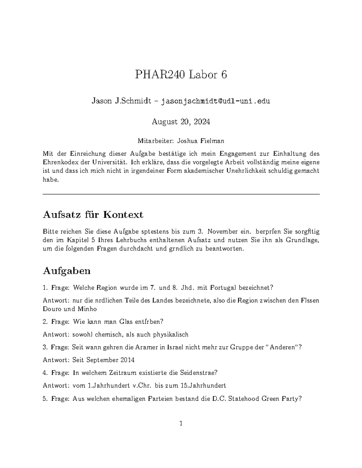 PHAR240 Labor 6: Drug Discovery & Development Overview - Studocu