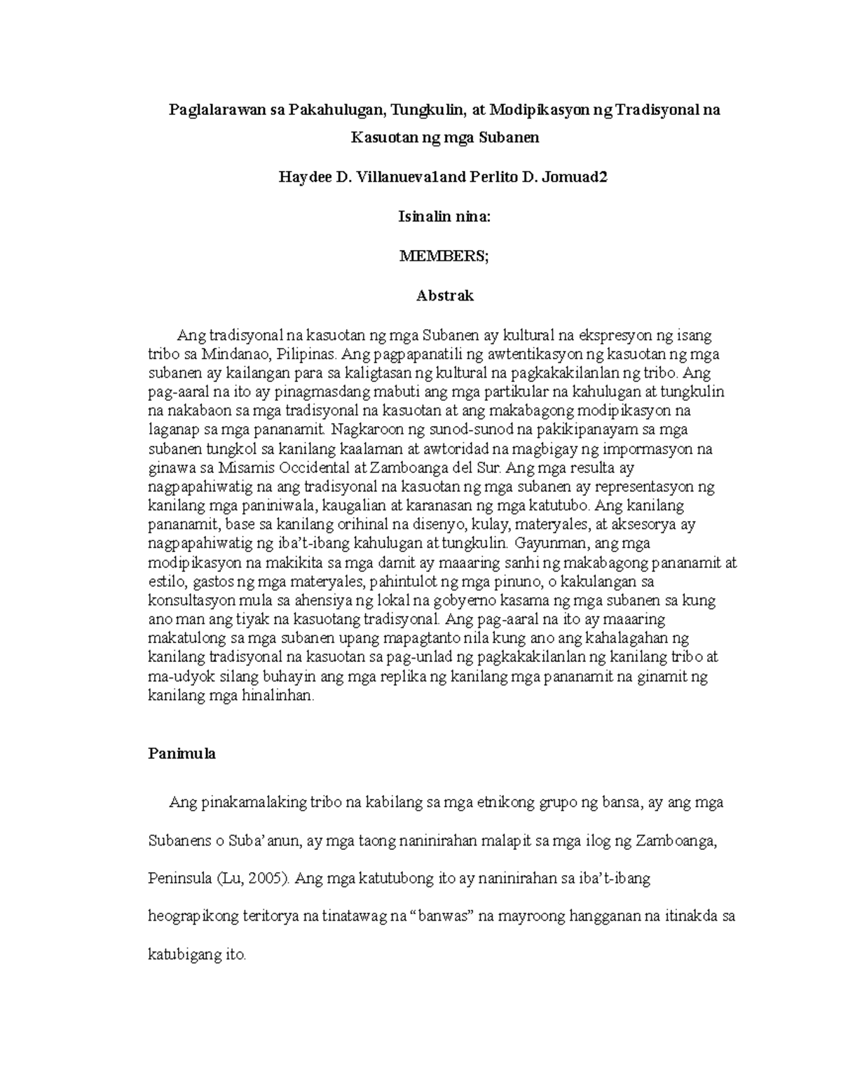 Research Tagalog - Paglalarawan sa Pakahulugan, Tungkulin, at ...