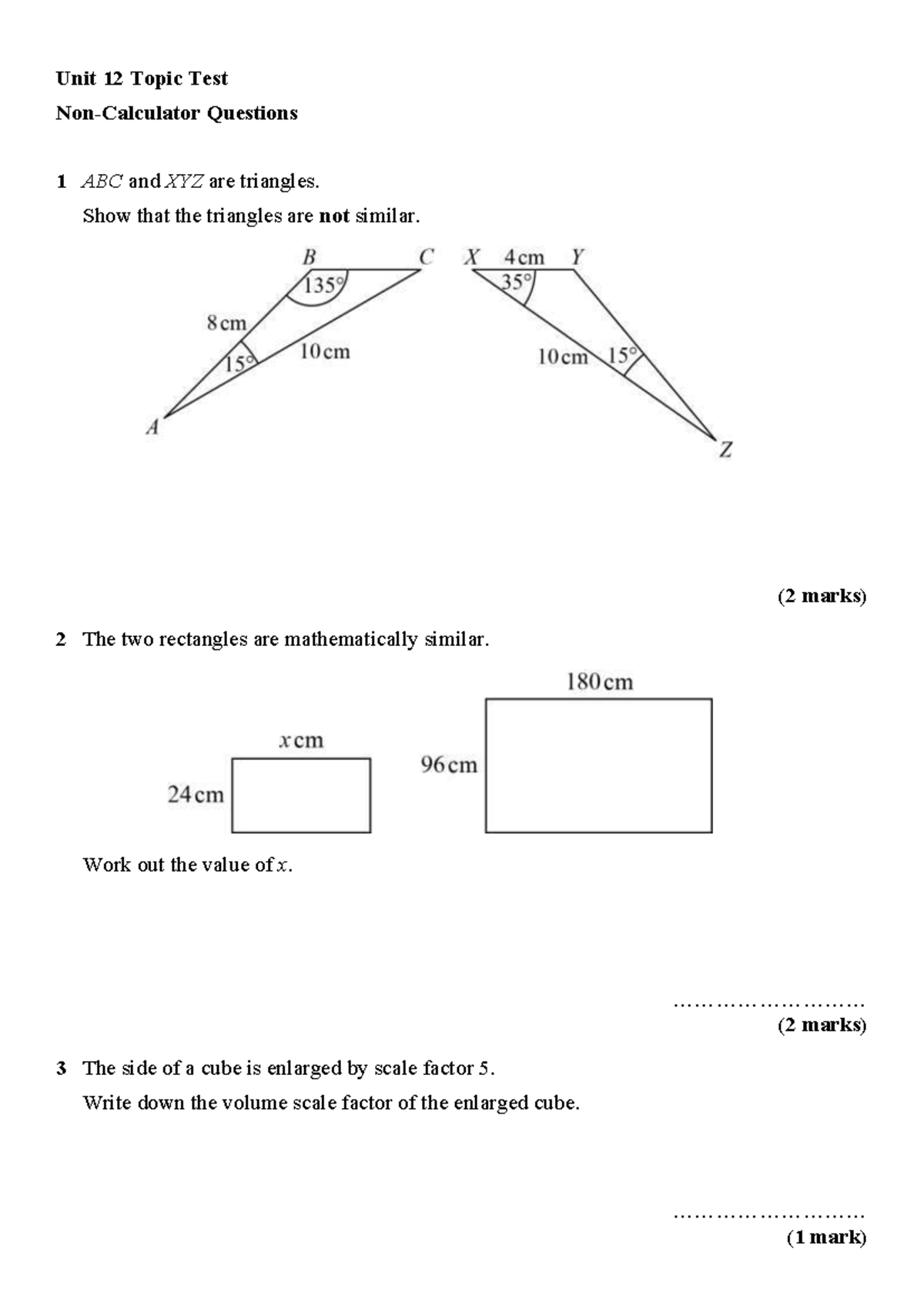 Lesson 8 Unit Test - Geometry Similarity & Congruence - Studocu