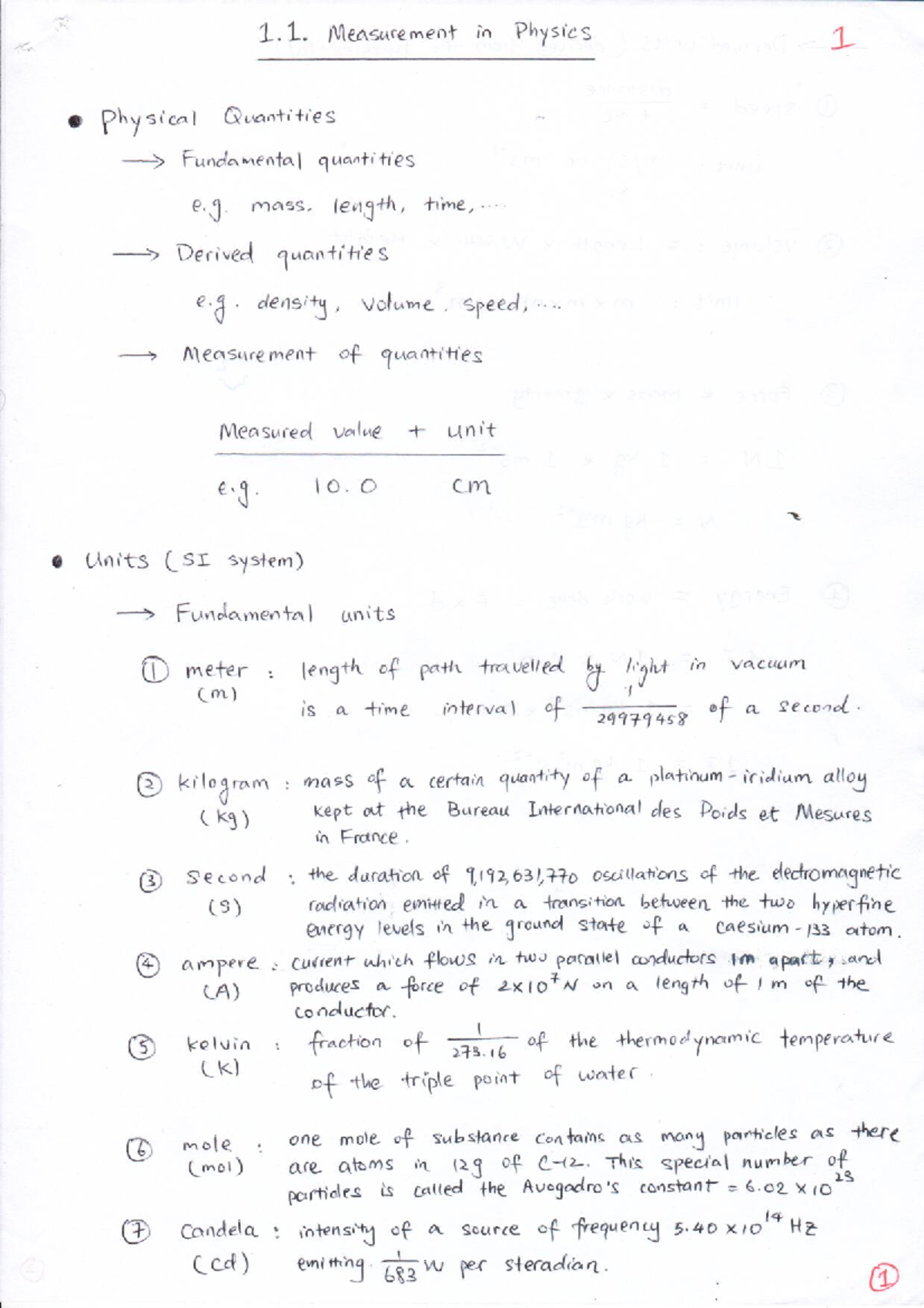 Physical Measurement MN 1: Fundamental Quantities and Units - Studocu