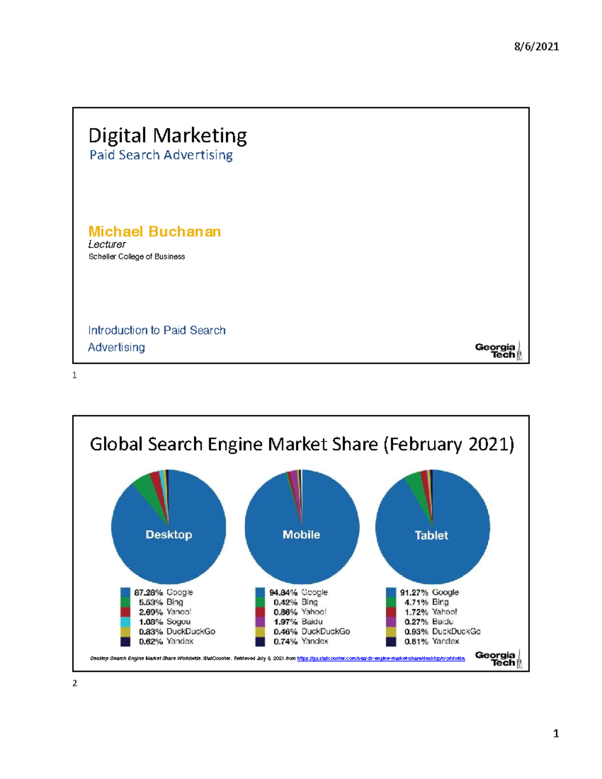 Digital Marketing Paid Search Advertising Lecture Notes - W3 - Studocu