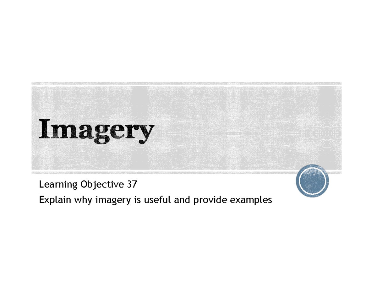 Cognitive Psychology PSY 101: Exploring Mental Imagery and Perception ...