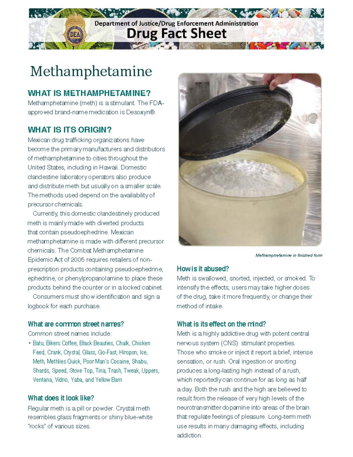 Methamphetamine Overview: Origins, Effects, and Abuse (2020) - Studocu