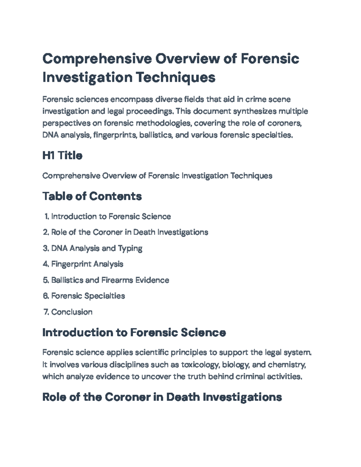 Forensic Investigation Techniques: Comprehensive Overview for Students ...