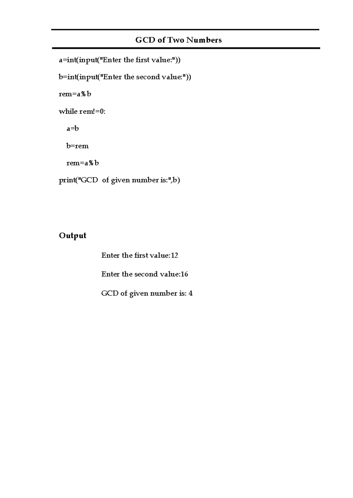 Practical Program I AI & DS: GCD, Sorting, and Search Algorithms - Studocu