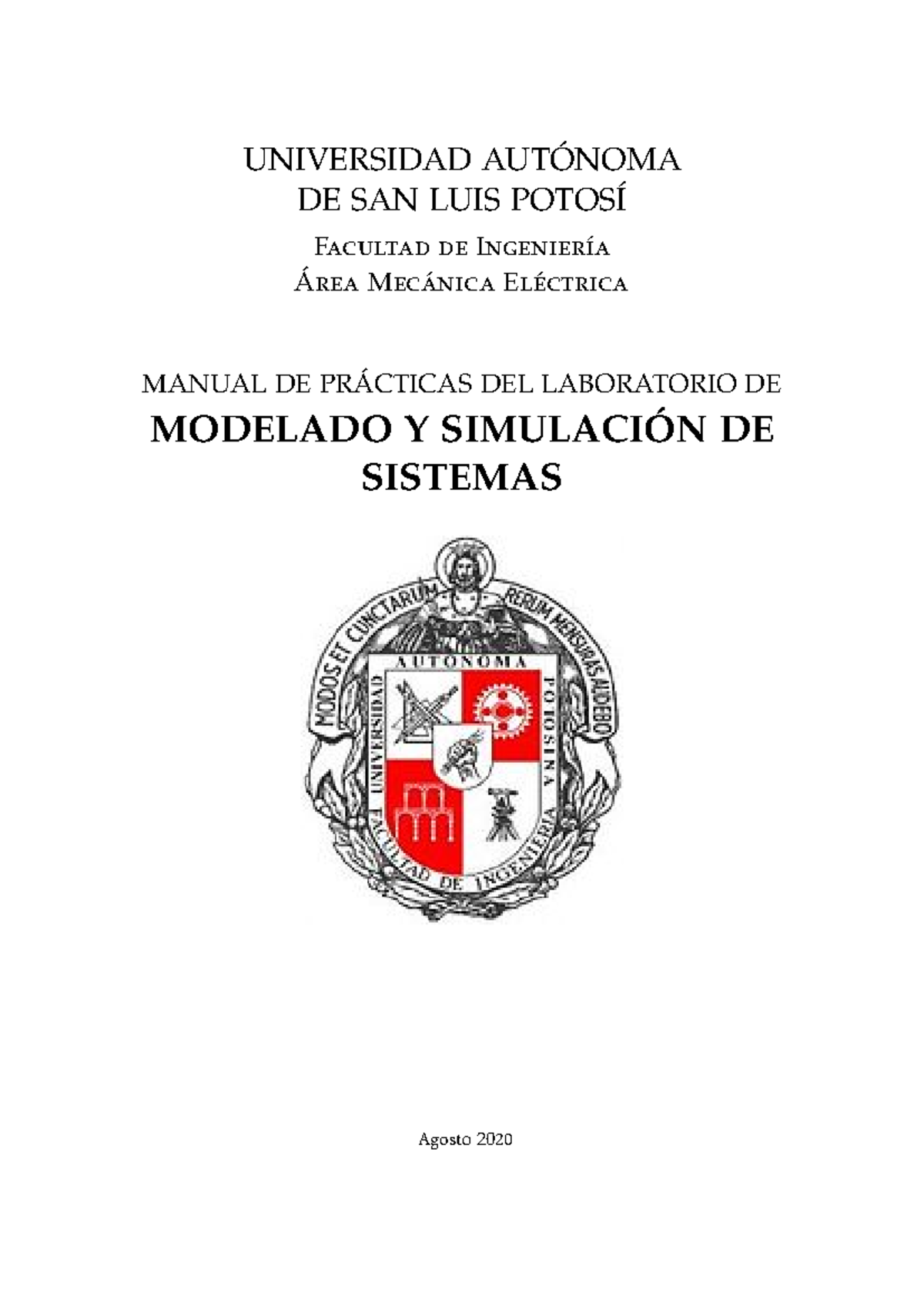 MAN ║ Modelado y Simulacion de Sistemas - UNIVERSIDAD AUTÓNOMA DE SAN ...