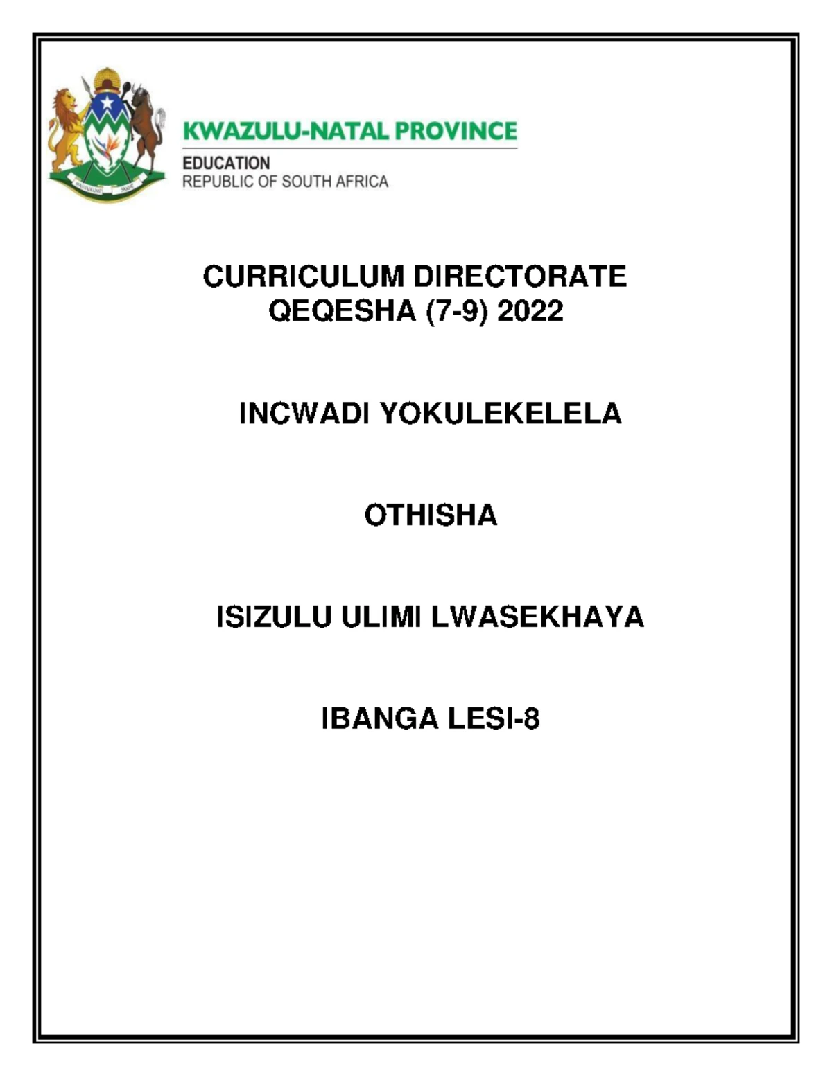 Isizulu P2 Revision Guidelines: Poetry Concepts and Analysis - Studocu