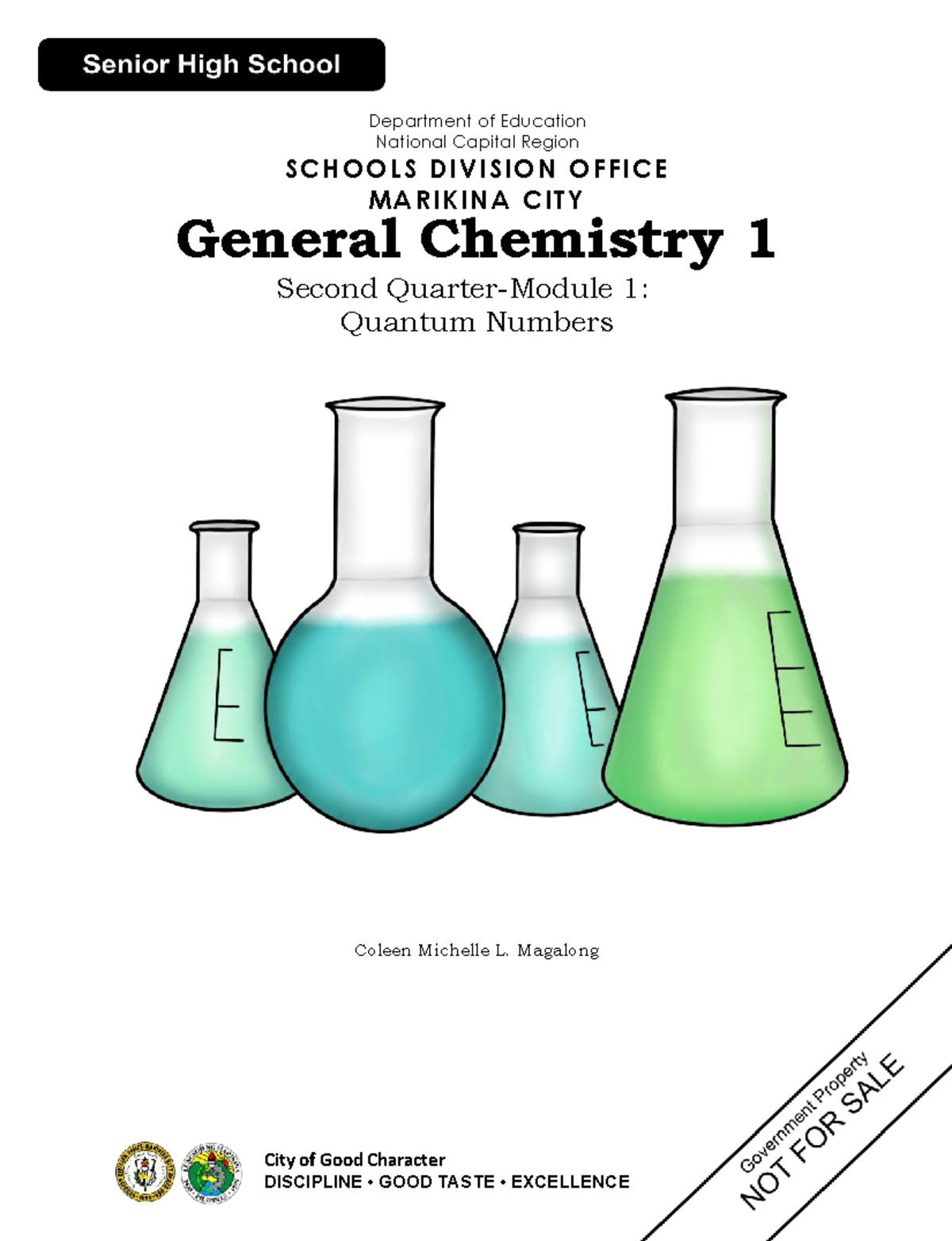 Grade 11 General Chemistry 1 Q2 Module 1: Quantum Numbers and Electron ...