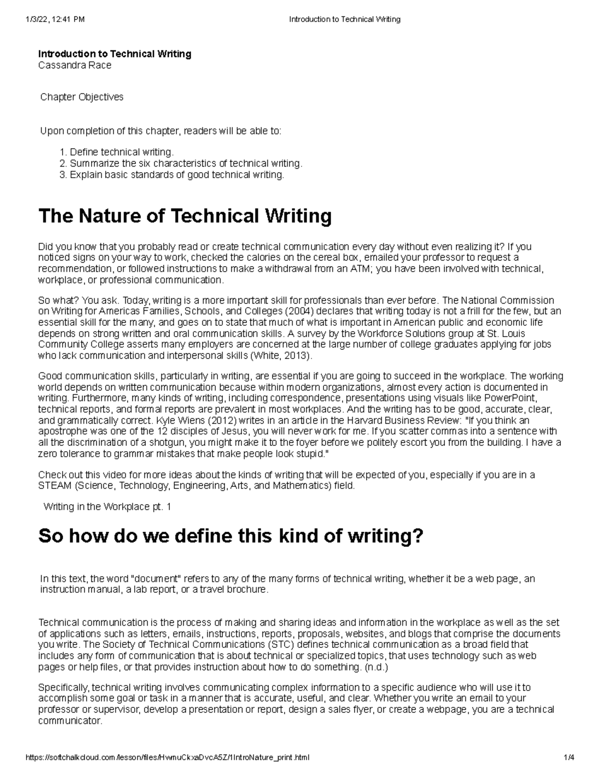 Introduction to Technical Writing text notes - Introduction to ...