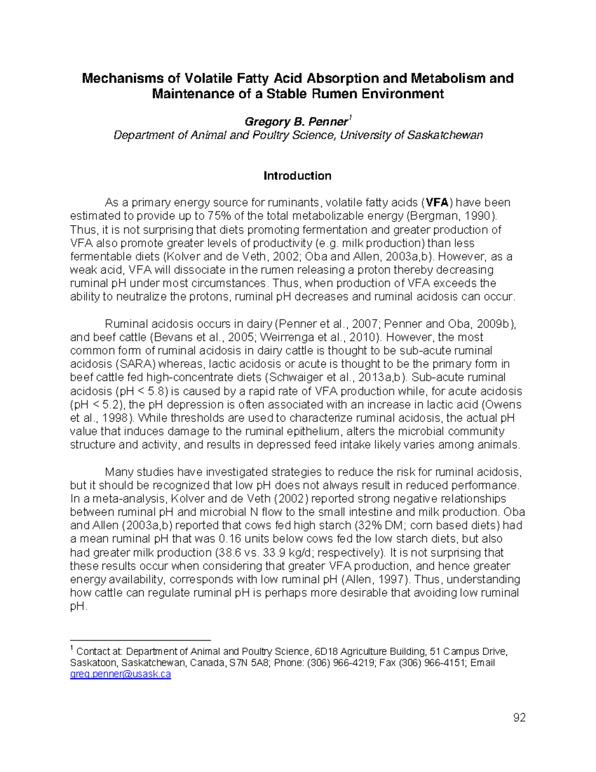VFA Absorption & Metabolism: Mechanisms for Ruminal pH Stabilization ...