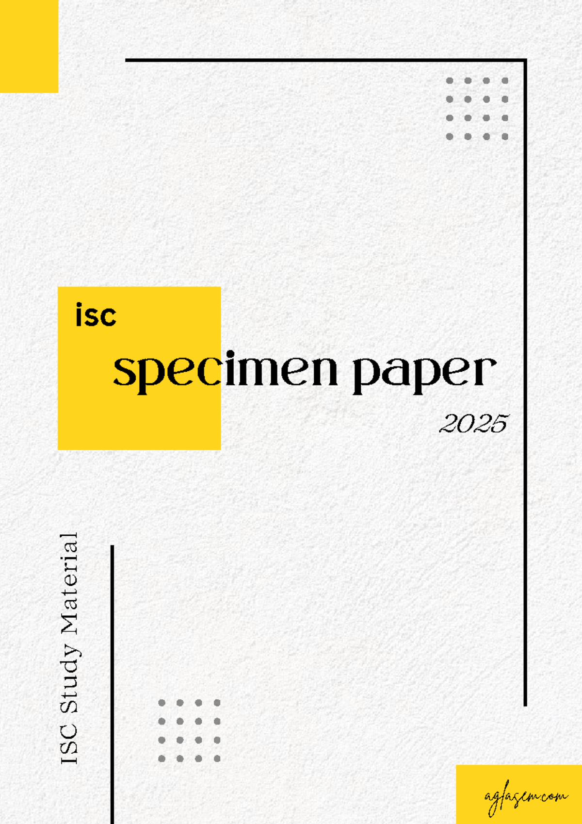ISC Specimen Paper 2025: Psychology Exam Format & Guidelines - Studocu