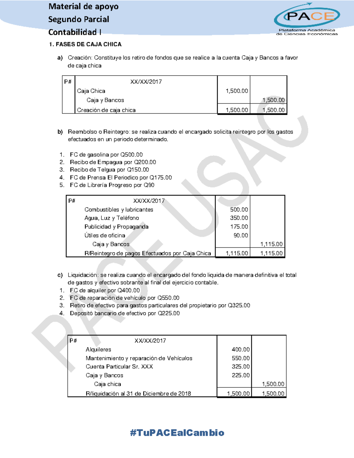 Material de apoyo Contabilidad 1 Segundo parcial 2018 - Segundo Parcial Contabilidad I 1. FASES ...