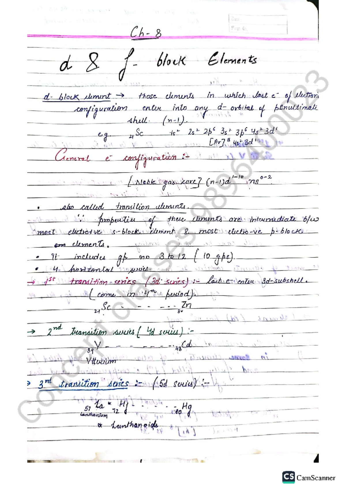 D&F Block Elements: Properties and Trends in Transition Metals - Studocu