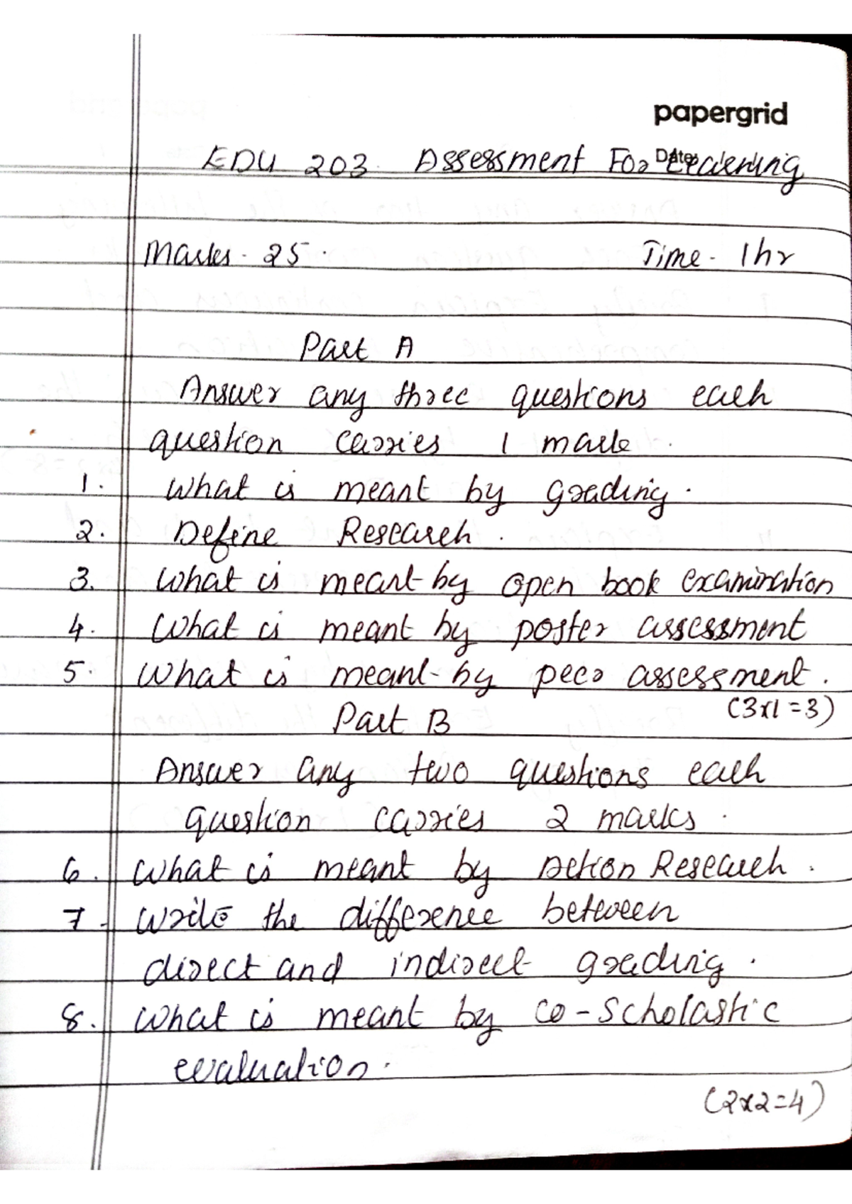Internal Exam Question Paper Guidelines & Overview - Studocu