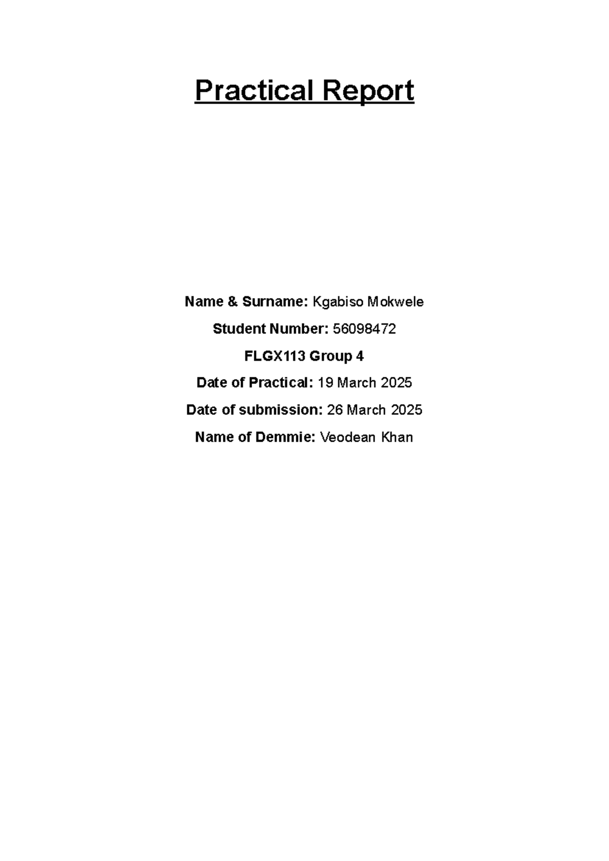 FLGX113 Practical Report: Osmosis and Microscope Experiment - Studocu