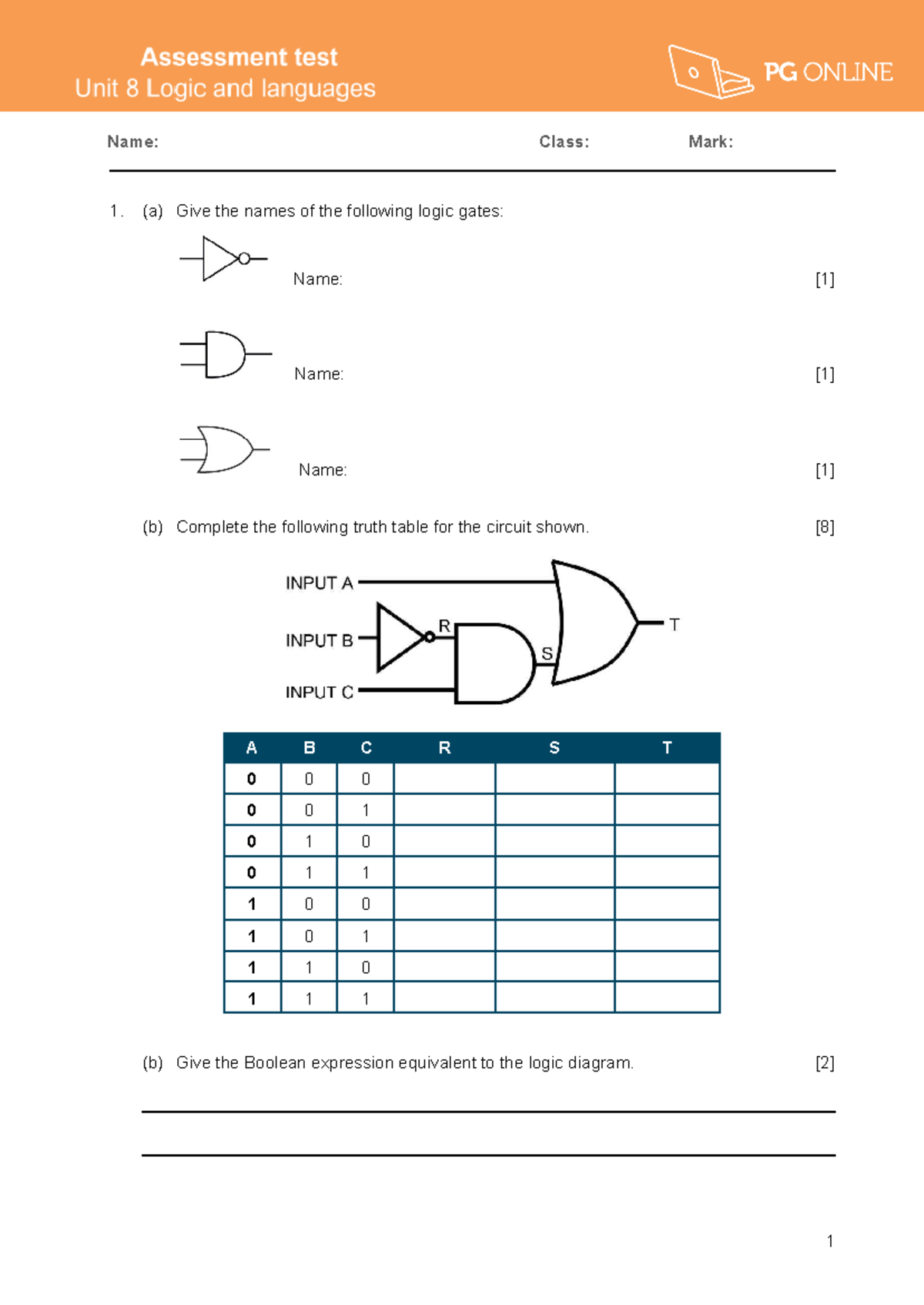 Unit 8 Assessment - Advanced Logic Circuits and Pseudocode Analysis ...