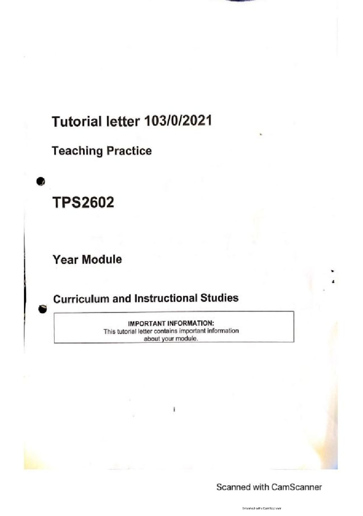 Ass50-tps2602 - Content report - TPS2601 - Studocu