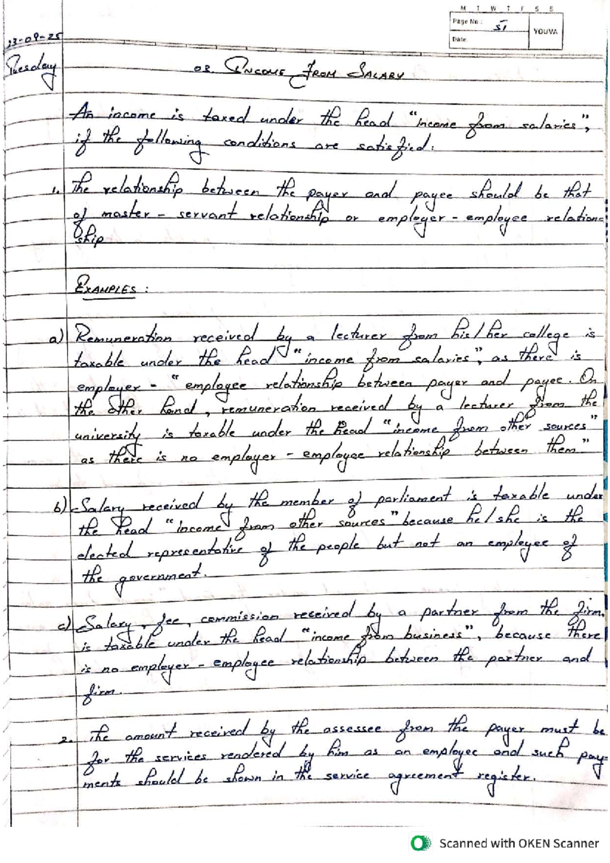 Ch 03 - Income from Salary: Taxation Guidelines and Examples - Studocu