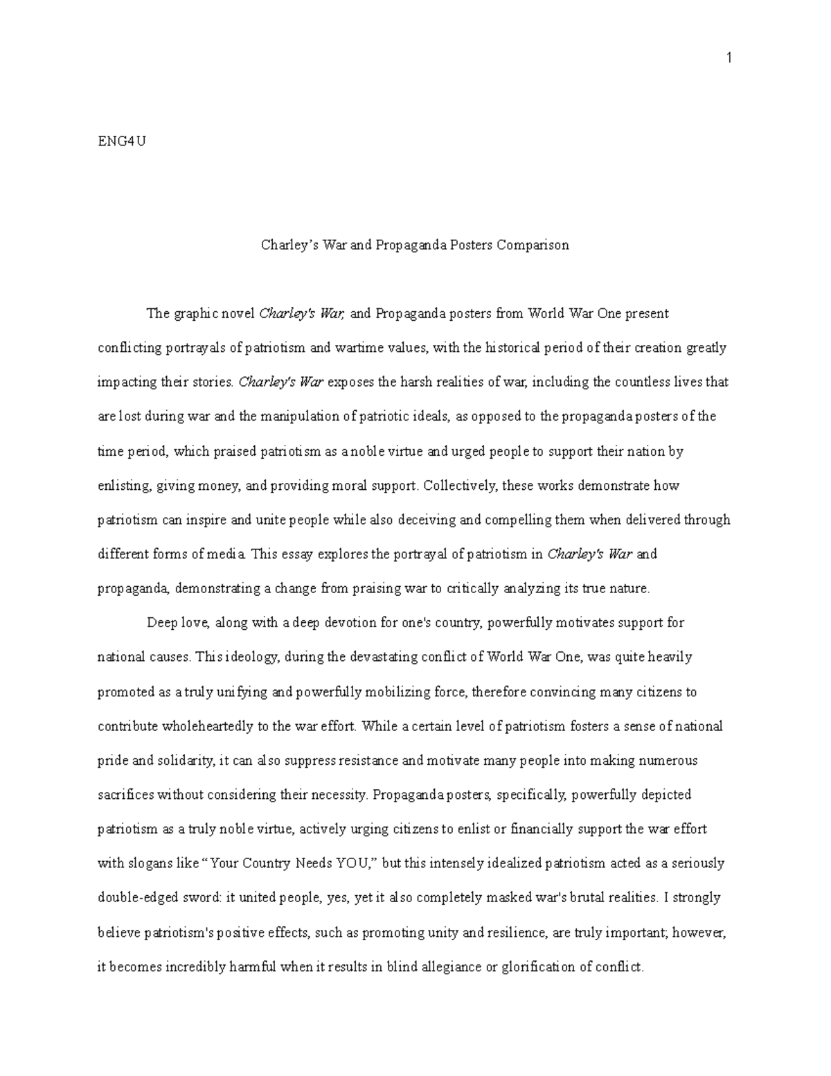 ENG4U U4L4 Assignment: Analyzing War and Propaganda Posters' Patriotism ...